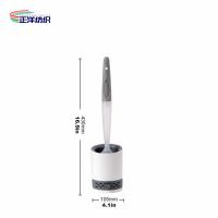 China TPR Silicone Long Handle Cleaning Brush 17 Inches With Holder And Detergent Tank Closestool Brush for sale