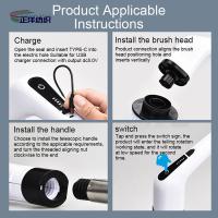 China 150cm ABS Plastic Material Wireless Cleaning Brush Electric Power Spinning Brush Floor Scrubbing Brush for sale