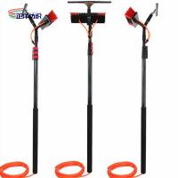 China 12ft Extended Handle Cleaning Brush Aluminum Telescopic Sweeping Brush for sale