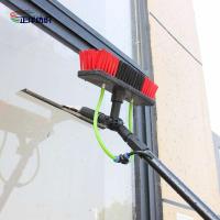 China 12ft Extended Handle Cleaning Brush Aluminum Telescopic Sweeping Brush for sale