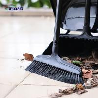 China Restaurant Office Hospital Foldable Windproof Rubber Long Handle Plastic Broom Dust Pan Set for sale