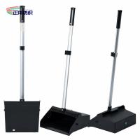 China 91cm Broom Dustpan Set Aluminum Telescopic Handle Industrial Windproof Lobby for sale