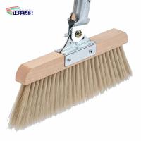 China 97cm Standing Broom Dustpan Wooden Handle Horsehair Bristles Iron for sale