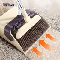 China 93cm Broom Dustpan Stainless Steel Handle Plastic Windproof Rubber Scraper Household Cleaning Set for sale