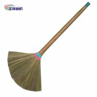 China Natural Sorghum Straw Broom String Tighten Handle Tighten Garden Cleaning Broom for sale