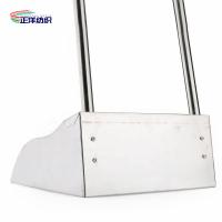 China Stainless Steel Broom Dustpan U Shape Handle Durable Dustpan For Home And Lobby for sale