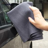 China 40X40CM Small Size Waffle Fabric Car Detailing Microfiber Cloths for sale