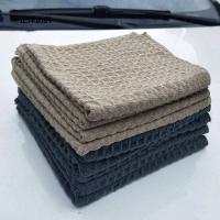 China 50x60cm Car Cleaning Rags Medium Size Waffle Style Luxury Microfiber Car Cleaning Cloth for sale