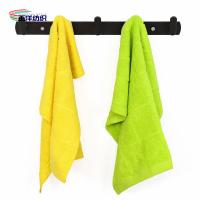 China 80% Polyester 20% Polyamide 40x40cm 300gsm Microfiber Plaid Style Car Cleaning Towel for sale