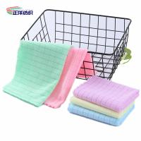 China 500gsm Car Cleaning Rags Plaid Style 40x40cm All Season Microfiber Weft Cloth Car Wiping Towels for sale