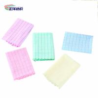 China 500gsm Car Cleaning Rags Plaid Style 40x40cm All Season Microfiber Weft Cloth Car Wiping Towels for sale