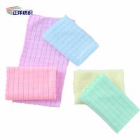 China 500gsm Car Cleaning Rags Plaid Style 40x40cm All Season Microfiber Weft Cloth Car Wiping Towels for sale
