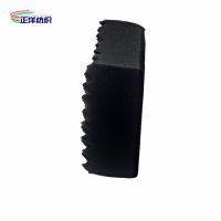 China 19x14x6cm Car Wax Applicator Pad Black PU Sponge Scratch Free Sawtooth for sale
