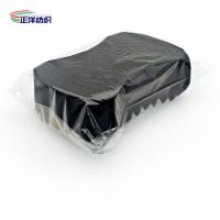China 19x14x6cm Car Wax Applicator Pad Black PU Sponge Scratch Free Sawtooth for sale