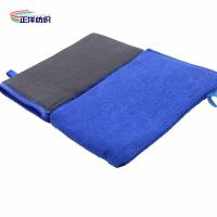 China PU Coating Car Detailing Tools 15x20cm Paint Care Clay Bar Microfiber Polish Applicator Pad for sale