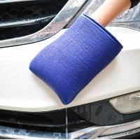 China 14x22cm 75g Grey Microfiber Magic Clay Waterproof Detailing Gloves Car Cleaning Hand Mitt for sale