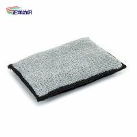 China 9x13cm Double Sided Microfiber Cleaning Sponge Polishing Wax Pad for sale