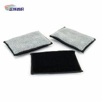China 9x13cm Double Sided Microfiber Cleaning Sponge Polishing Wax Pad for sale
