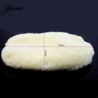 China 25x15cm 40G Artificial Wool Material Slipper Style Car Cleaning Detailing Applicator Pads for sale