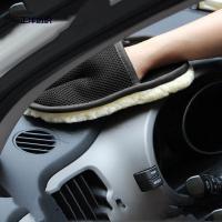 China 25x15cm 40G Artificial Wool Material Slipper Style Car Cleaning Detailing Applicator Pads for sale