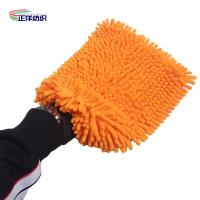 China 22x28cm 1500gsm High Density Polyester Microfiber Chenille Car Detailing Gloves for sale