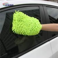 China 22x28cm 1500gsm High Density Polyester Microfiber Chenille Car Detailing Gloves for sale