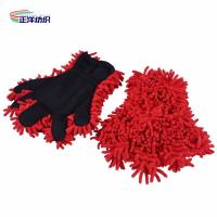 China 80% Polyester 20% Polyamide Car Detailing Tools 27x30cm 130g Microfiber Chenille Car Wash Hand Gloves for sale