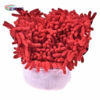 China 80% Polyester 20% Polyamide Car Detailing Tools 27x30cm 130g Microfiber Chenille Car Wash Hand Gloves for sale