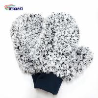 China 20x25cm 1100gsm 100% Polyester Luxury Chenille Microfiber Car Cleaning Gloves for sale