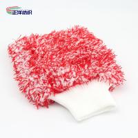 China Polyester Car Detailing Tools 16x28cm 1500gsm Microfiber Scratch Free Car Washing Glove for sale