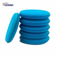 China Microfiber Car Detailing Tools 20mm Multi Color 105mm Round Wax Applicator Sponge for sale