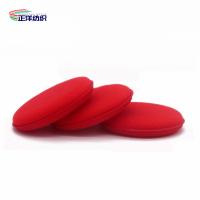 China Microfiber Car Detailing Tools 20mm Multi Color 105mm Round Wax Applicator Sponge for sale