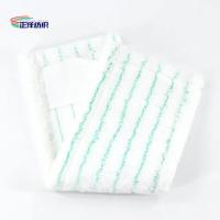 China 5x18 Inch Industrial Microfiber Dust Mop Green Stripes European Style Pockets for sale