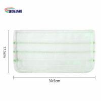 China 18x32cm 600gsm Wet Cleaning Mop Green Stripes Mesh Air Cloth Steam Mop Refill Pad for sale
