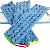 China 14x52x46cm Wet Cleaning Mop Blue Zigzag Trapezoidal Industrial Floor Pad for sale