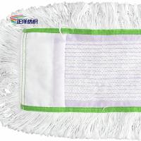 China 15x46cm 500gsm Microfiber Dust Mop Green Small Industrial Mop Floor for sale