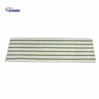 China 12x42cm Microfiber Cleaning Mop White Fabric Blue Stripes Non-Woven Cloth Disposable Mop Refill Pad for sale