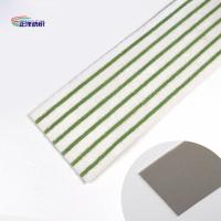 China 12x42cm Microfiber Cleaning Mop White Fabric Blue Stripes Non-Woven Cloth Disposable Mop Refill Pad for sale