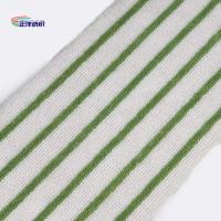 China 12x42cm Microfiber Cleaning Mop White Fabric Blue Stripes Non-Woven Cloth Disposable Mop Refill Pad for sale