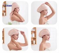 China Magical Water-Absorbent Towel Woman Long Hair Drying Wrap Turban Towel Hair Natural Drying Towel for sale