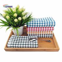 China 30x30cm Colorful Grid Style Cotton Towel Holiday Present Birthday Gift Wedding Gift Towel for sale