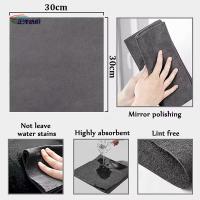 China Kitchen Car Cleaning Towel Microfiber Wipes No Trace Absorbent Dish Cloth Bamboo Fiber Towel Glass Cleaning Cloth for sale