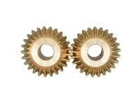 China Miniature Brass Alloy Straight Bevel Gear 25T 1 Module 26.4mm Crown Diameter for sale
