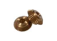 China Brass Alloy Straight Bevel Pinion Gear 40T  0.6 Module  23.9mm Pitch Diameter for sale