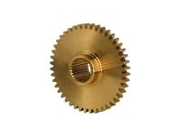 China Steering Precision Spur Gears 44T 0.5M And T25 Spline ZCuSn10Pb1 Smaller Module Drive for sale