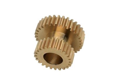 China Industrial  Miniature Spur Gears Cluster Brass Double Spur Gear 32T M1.0 And 24T M1.0 for sale