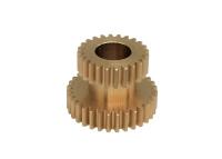 China Industrial  Miniature Spur Gears Cluster Brass Double Spur Gear 32T M1.0 And 24T M1.0 for sale