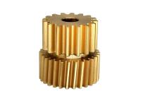 China Brass Helical Drive Gear Cluster Double Helical Gear 28T M1.0 16T M1.5 for sale