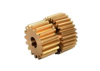 China Brass Helical Drive Gear Cluster Double Helical Gear 28T M1.0 16T M1.5 for sale