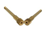 China Industrial Small Helical Spline Shaft 16 Teeth  M0.3 CuZn39Pb3 8D 10095-88 for sale
